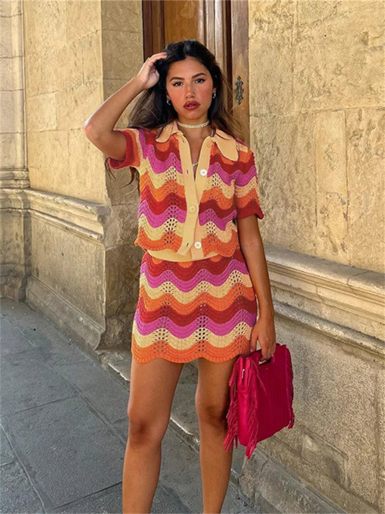 Maja™ - Strikket stil Mesh Set – Monvéra Berlin